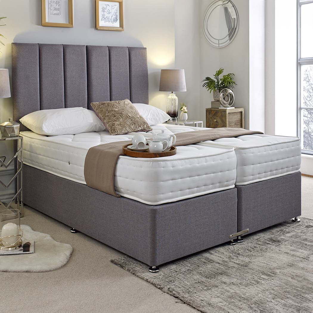 Essential Guest Hotel Zip and Link 1000 Pocket Sprung Divan Bed Set